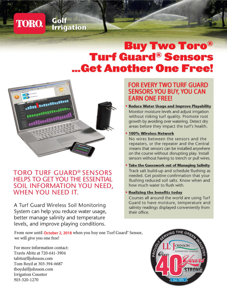 Turf Guard Sensor Promo - LL Johnson Distributing Co.