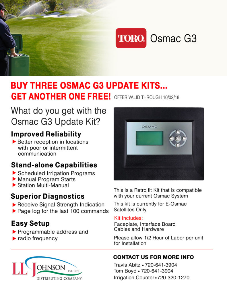 Osmac G3 Promo - LL Johnson Distributing Co.